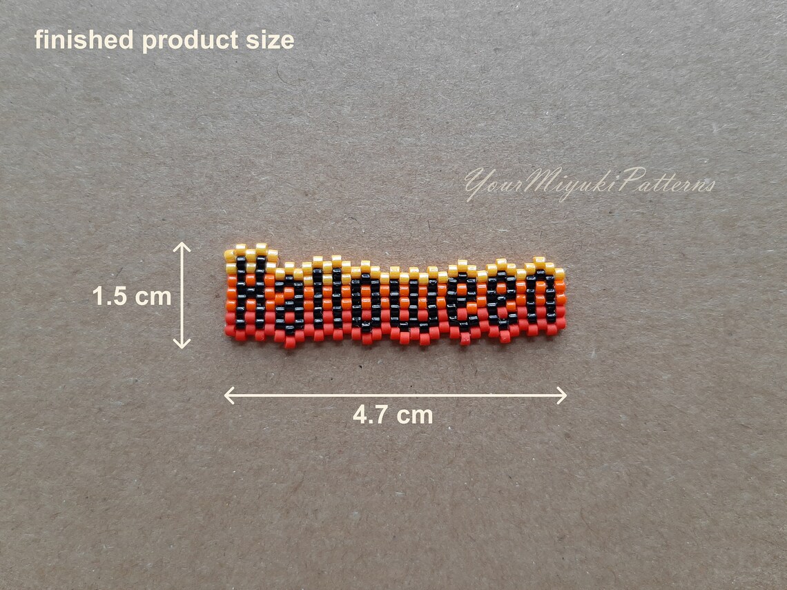 Halloween Beading Pattern PDF, Brick Stitch Pattern, Seed Beads Pattern ...