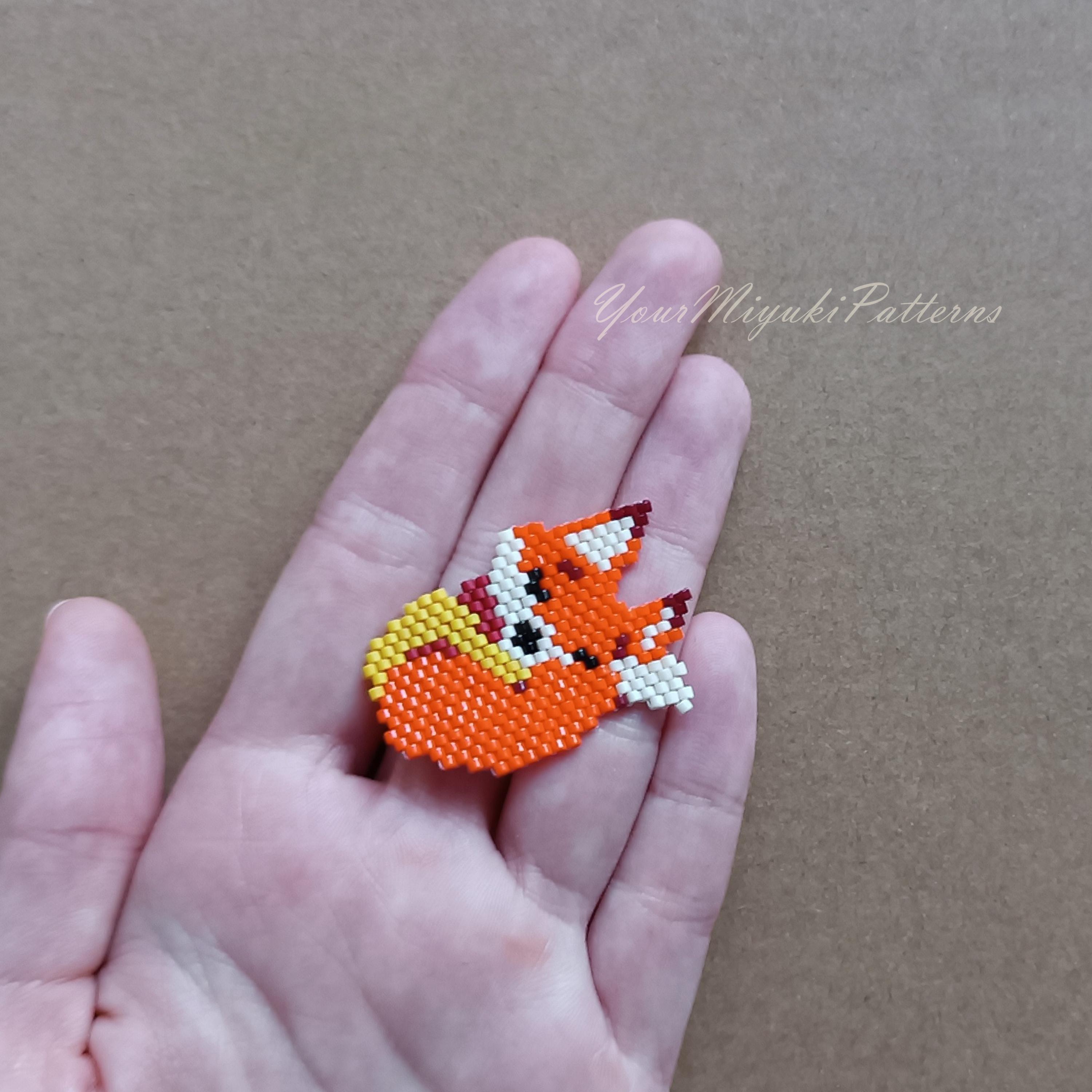 Seed Bead Patterns Beaded Fox Brick Stitch Beading Pattern PDF - Etsy