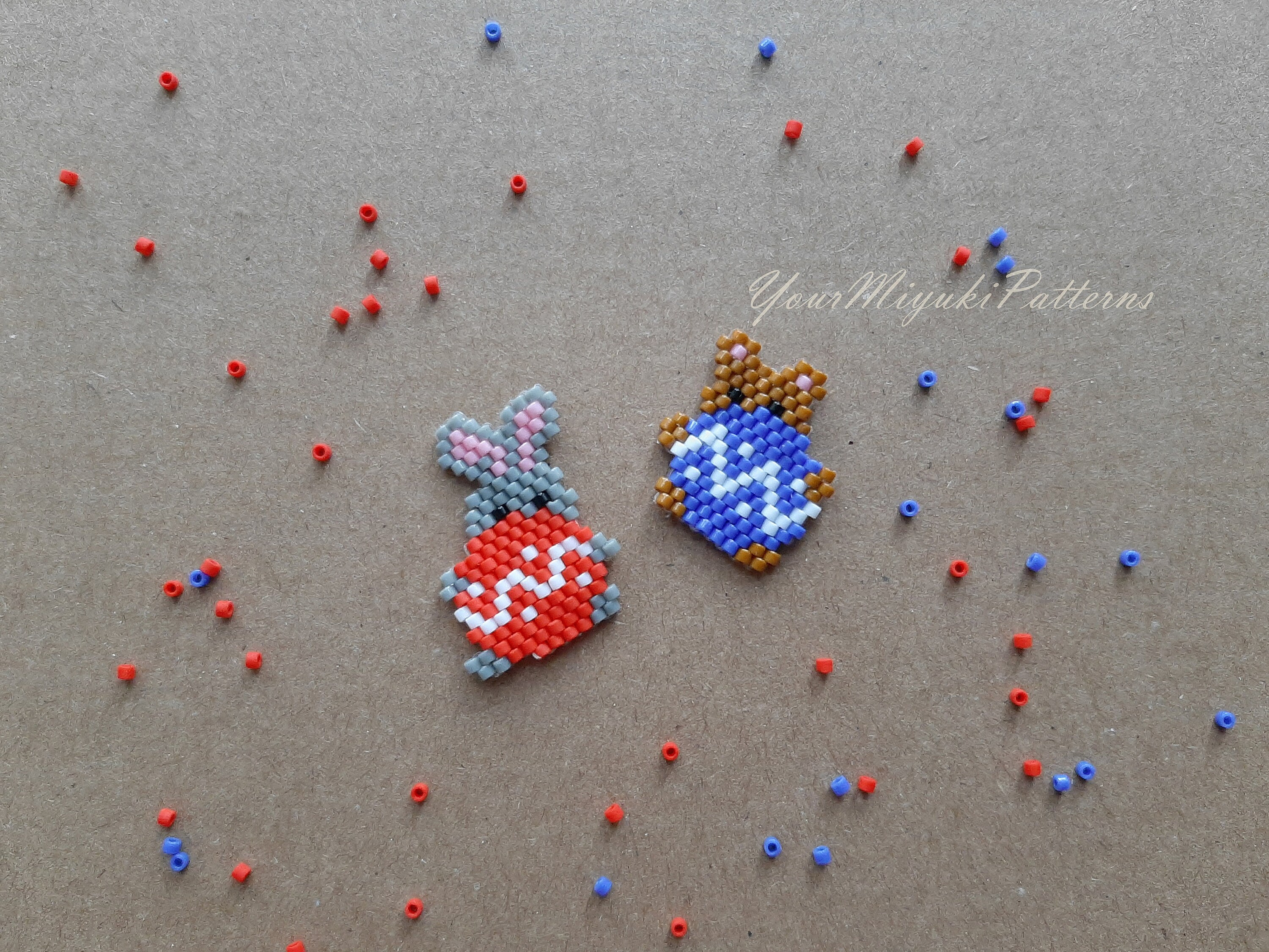 Christmas Beading Tutorial, Seed Bead Patterns, Mini Brick Stitch ...