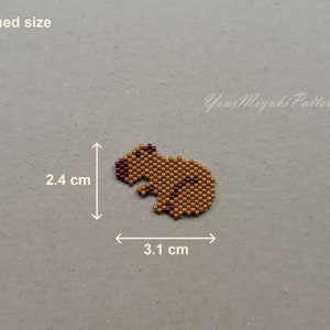 Capybara Brick Stitch Beading Patterns Seed Bead Patterns Miyuki ...