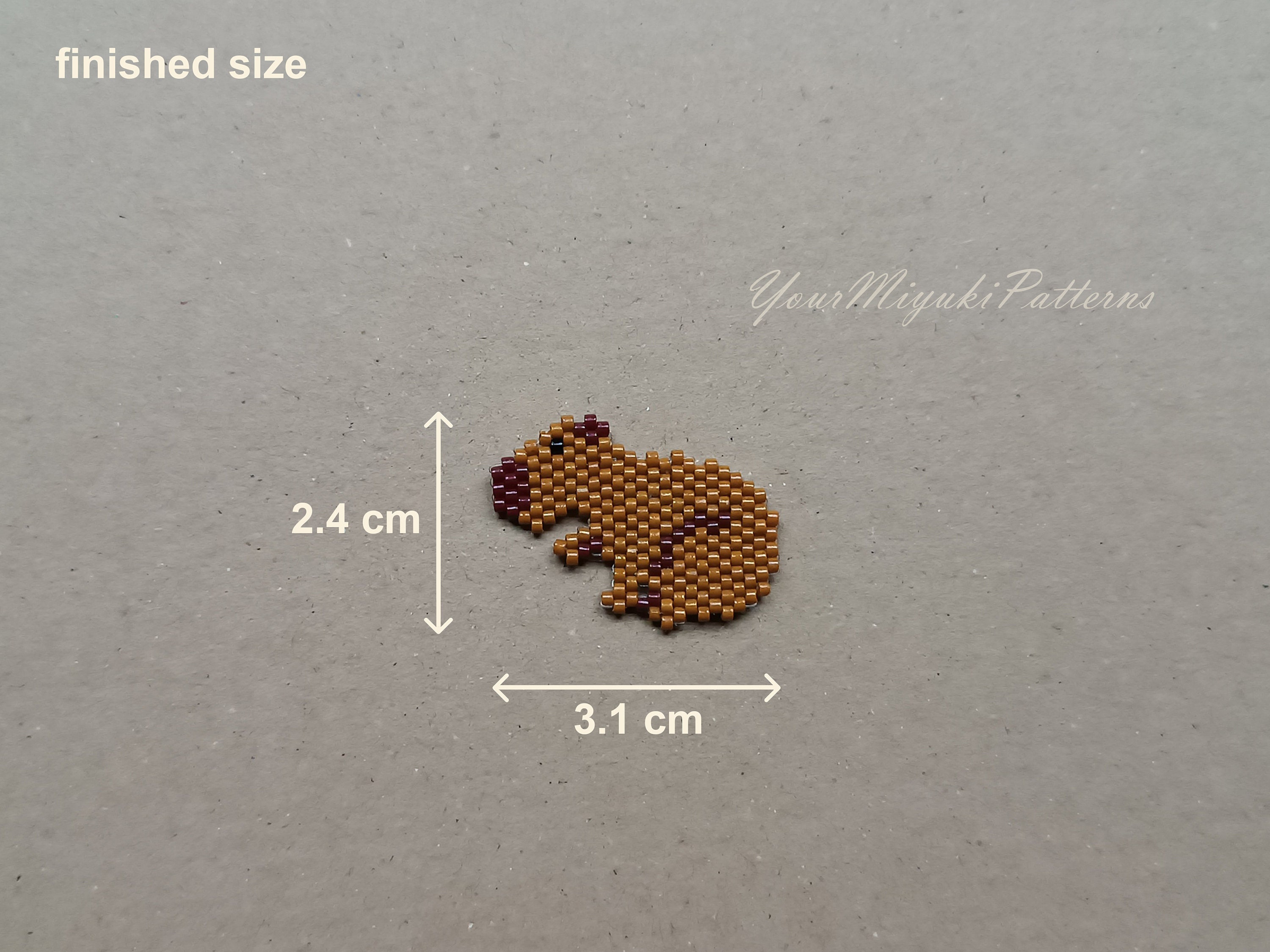 Capybara Brick Stitch Beading Pattern Set, Seed Bead Patterns, Miyuki ...