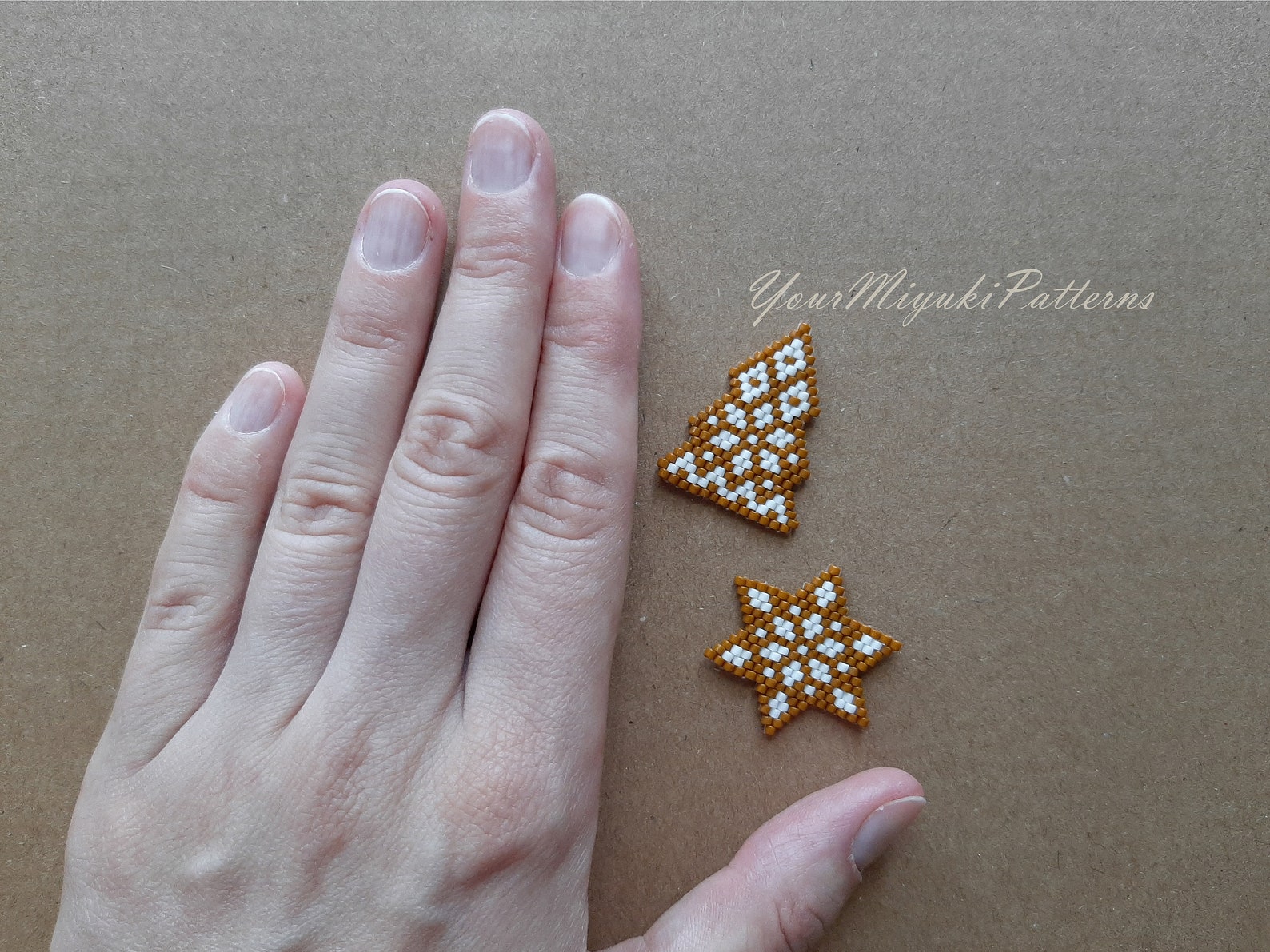 Christmas Beading Patterns PDF, Christmas Cookies Seed Bead, Brick ...