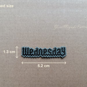 Wednesday Pattern Brick Stitch Pattern Beading Tutorial Miyuki Pattern ...