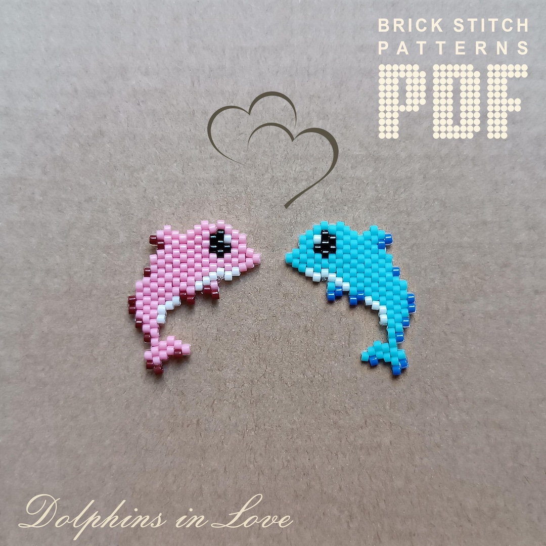 Brick Stitch Bead Pattern Beaded Dolphin Beading Tutorial PDF Seed Bead ...