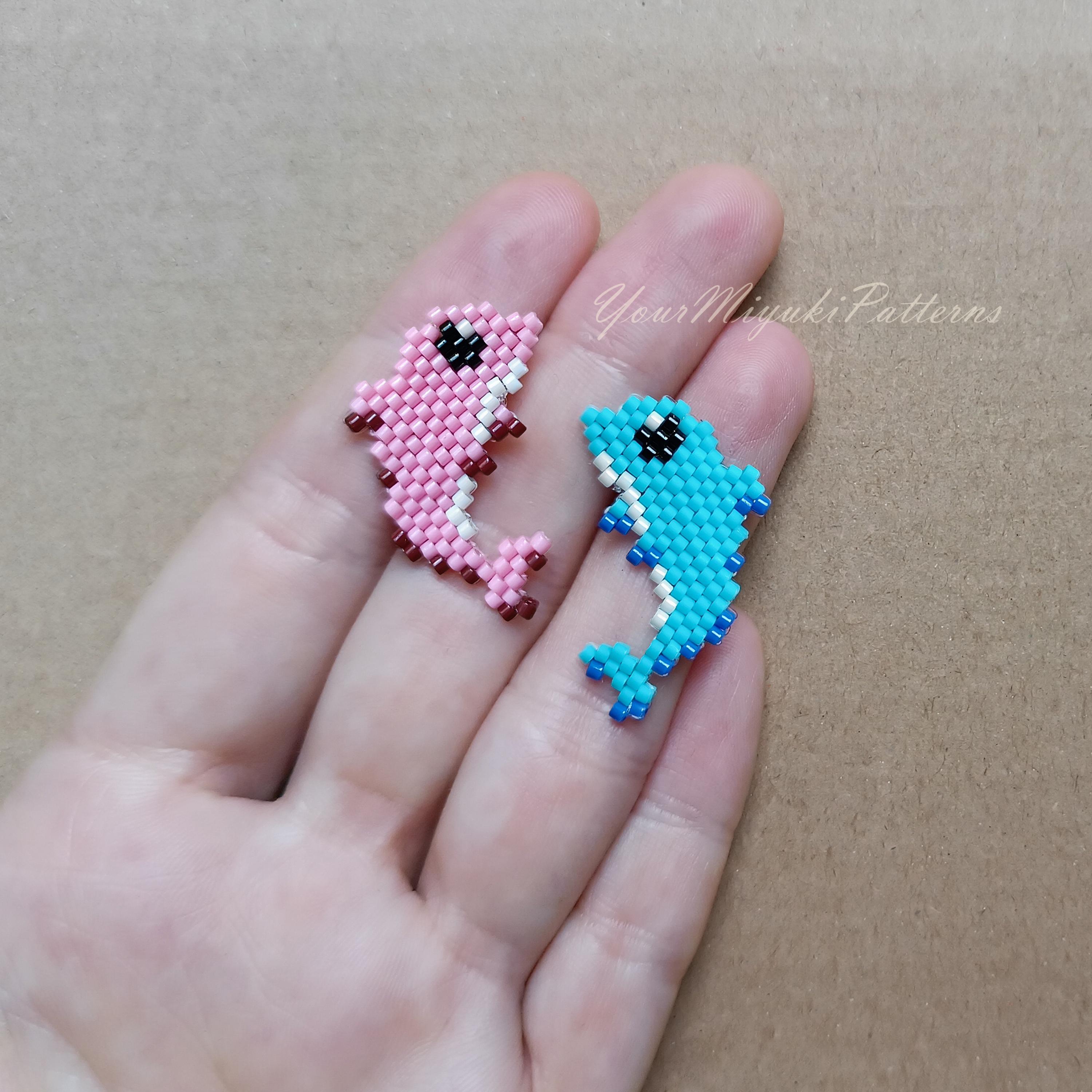 Brick Stitch Bead Pattern Beaded Dolphin Beading Tutorial PDF Seed Bead ...