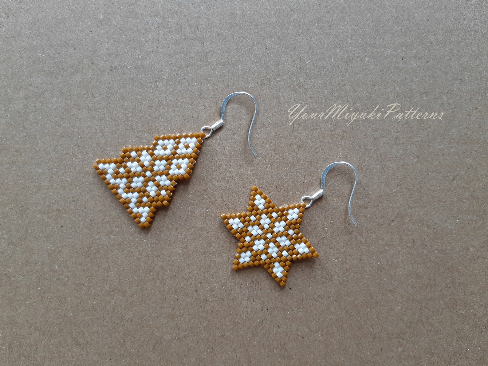 Christmas Beading Patterns PDF, Christmas Cookies Seed Bead, Brick ...