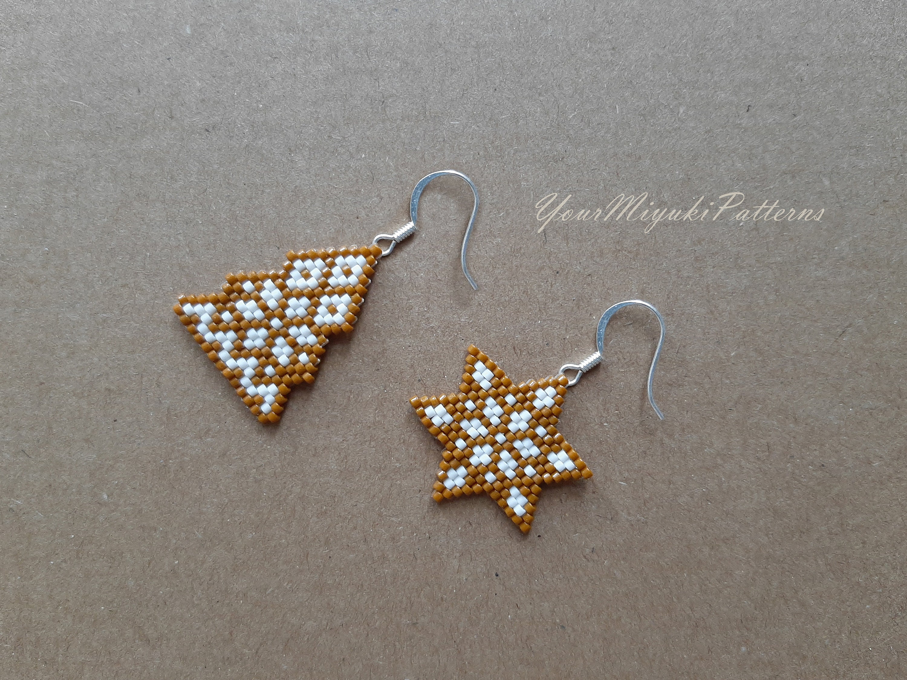Christmas Beading Patterns PDF, Christmas Cookies Seed Bead, Brick ...