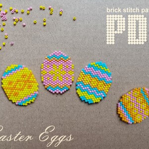 Beading Patterns Easter Eggs Ornament Brick Stitch Pattern Seed Bead ...