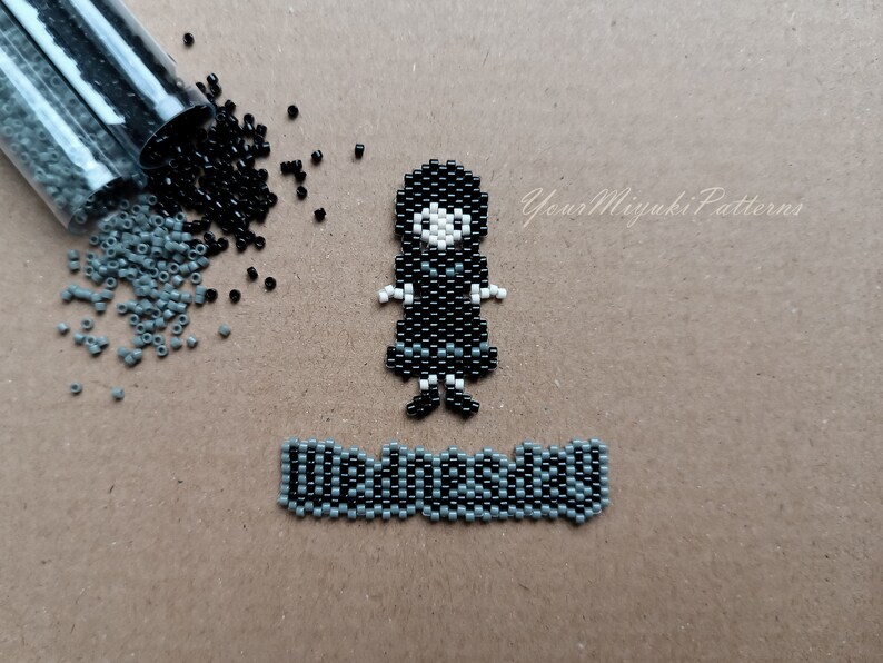 Wednesday Pattern Brick Stitch Pattern Beading Tutorial Miyuki Pattern ...