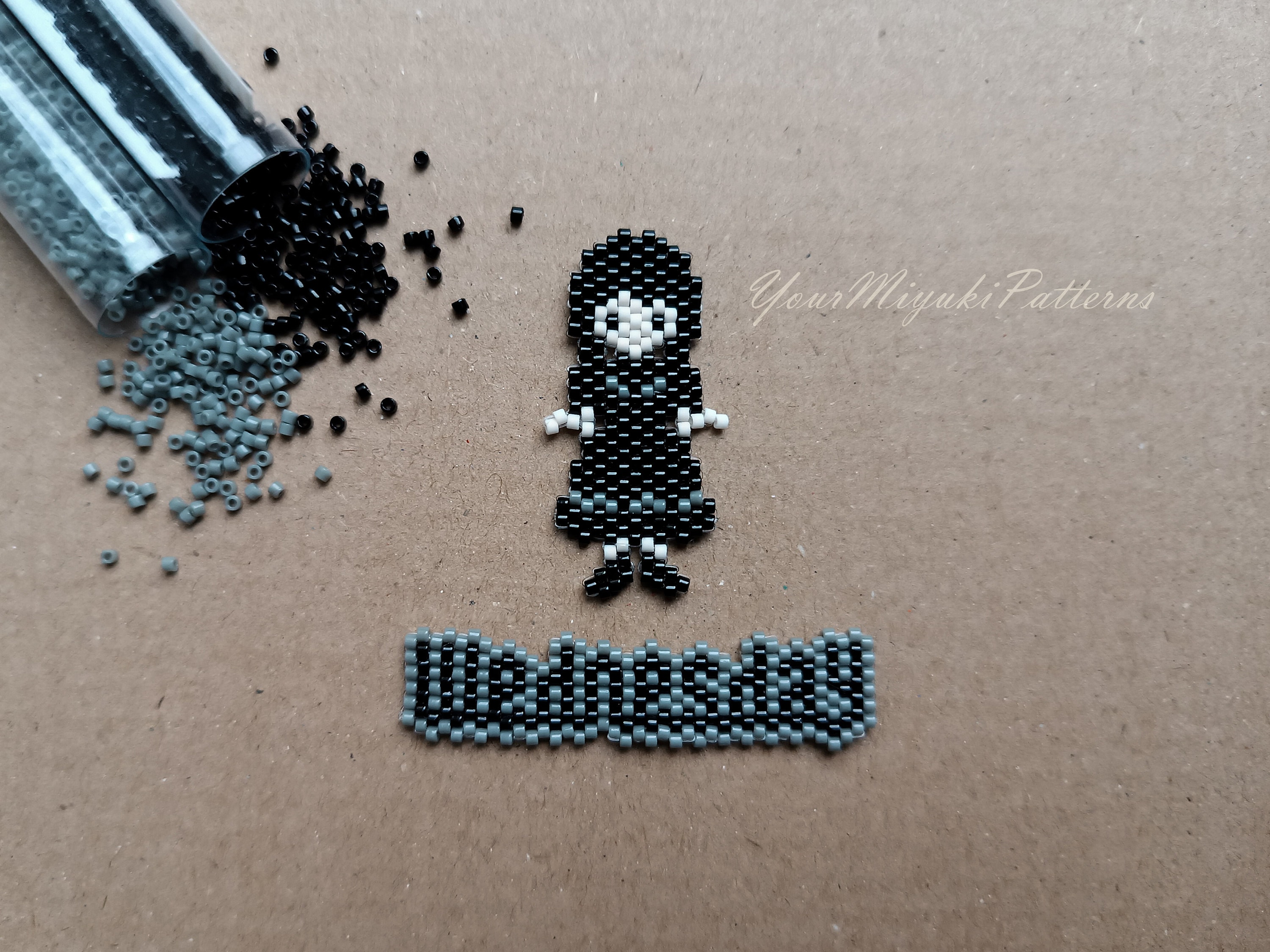 Wednesday Pattern Brick Stitch Pattern Beading Tutorial - Etsy