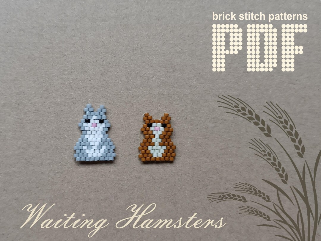Brick Stitch Beading Patterns PDF Seed Bead Pattern Beaded Hamster ...
