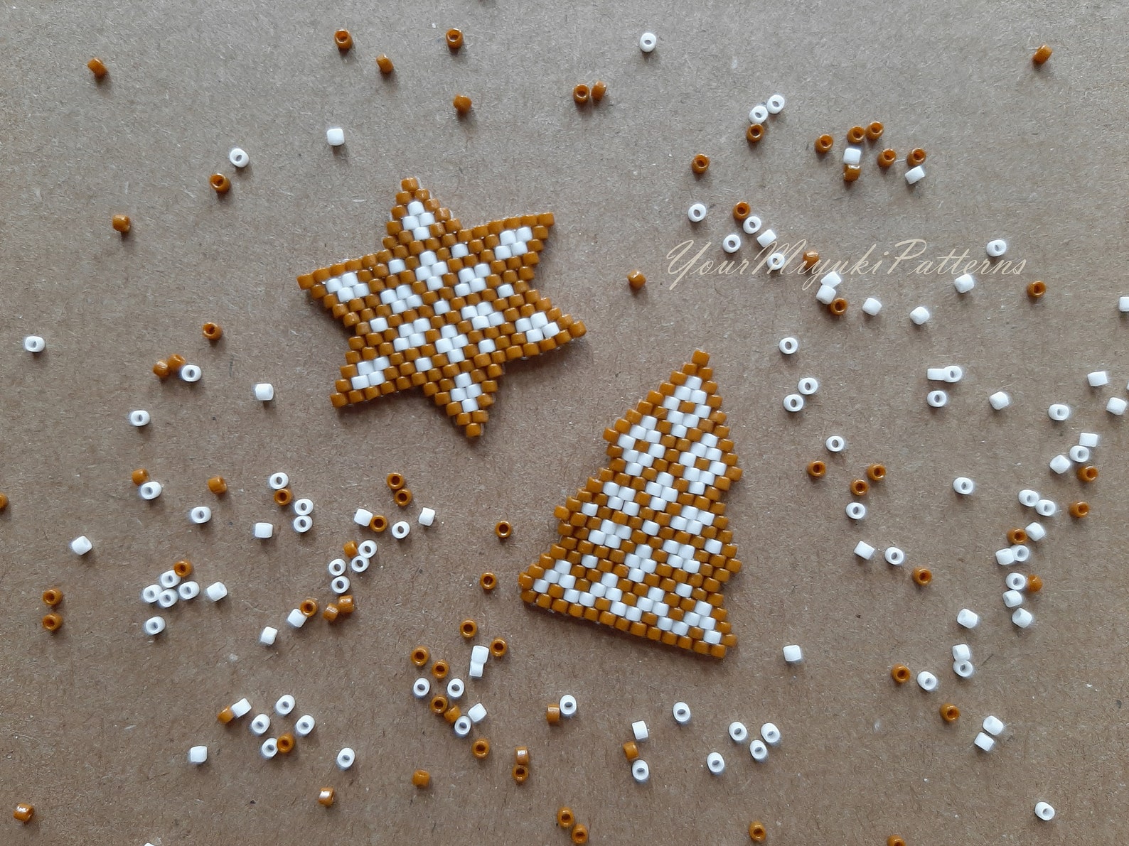 Christmas Beading Patterns PDF, Christmas Cookies Seed Bead, Brick ...