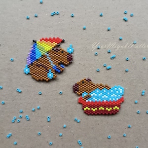 Capybara Brick Stitch Beading Patterns Seed Bead Patterns Miyuki ...