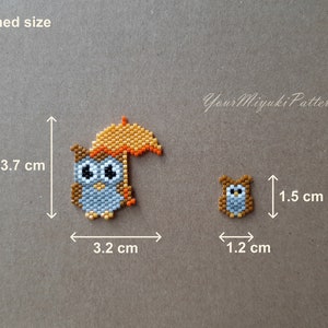 Owls Brick Stitch Beading Patterns, Autumn Bead Pattern, Beading ...