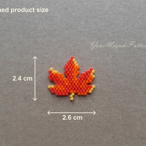 Autumn Beading Patterns, Maple Leaf Bead Pattern, Set of 3 Color ...