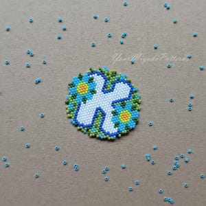 Seed Bead Pattern Floral Letter K for Brick Stitch Beading With Miyuki ...