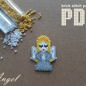 Beaded Angel Brick Stitch Pattern Beading Tutorial PDF Seed Bead ...