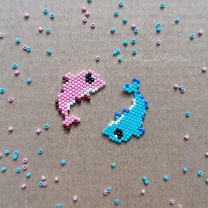Brick Stitch Bead Pattern Beaded Dolphin Beading Tutorial PDF Seed Bead ...