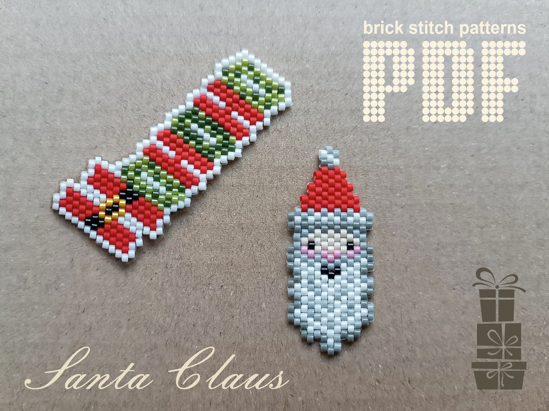 Santa Claus, Brick Stitch Pattern, Beading Patterns, Christmas Bead ...