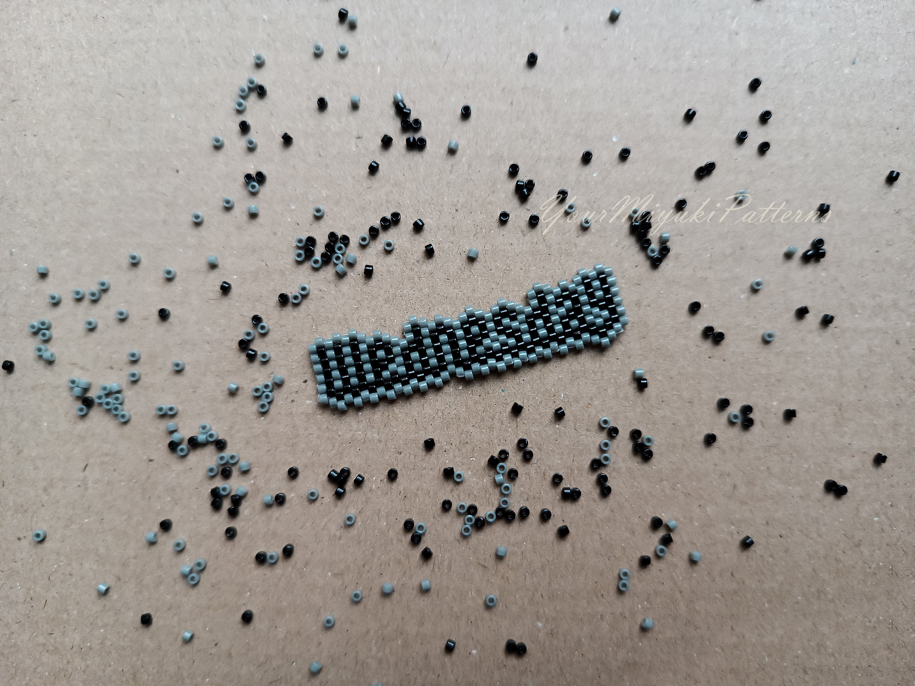 Wednesday Pattern Brick Stitch Pattern Beading Tutorial - Etsy