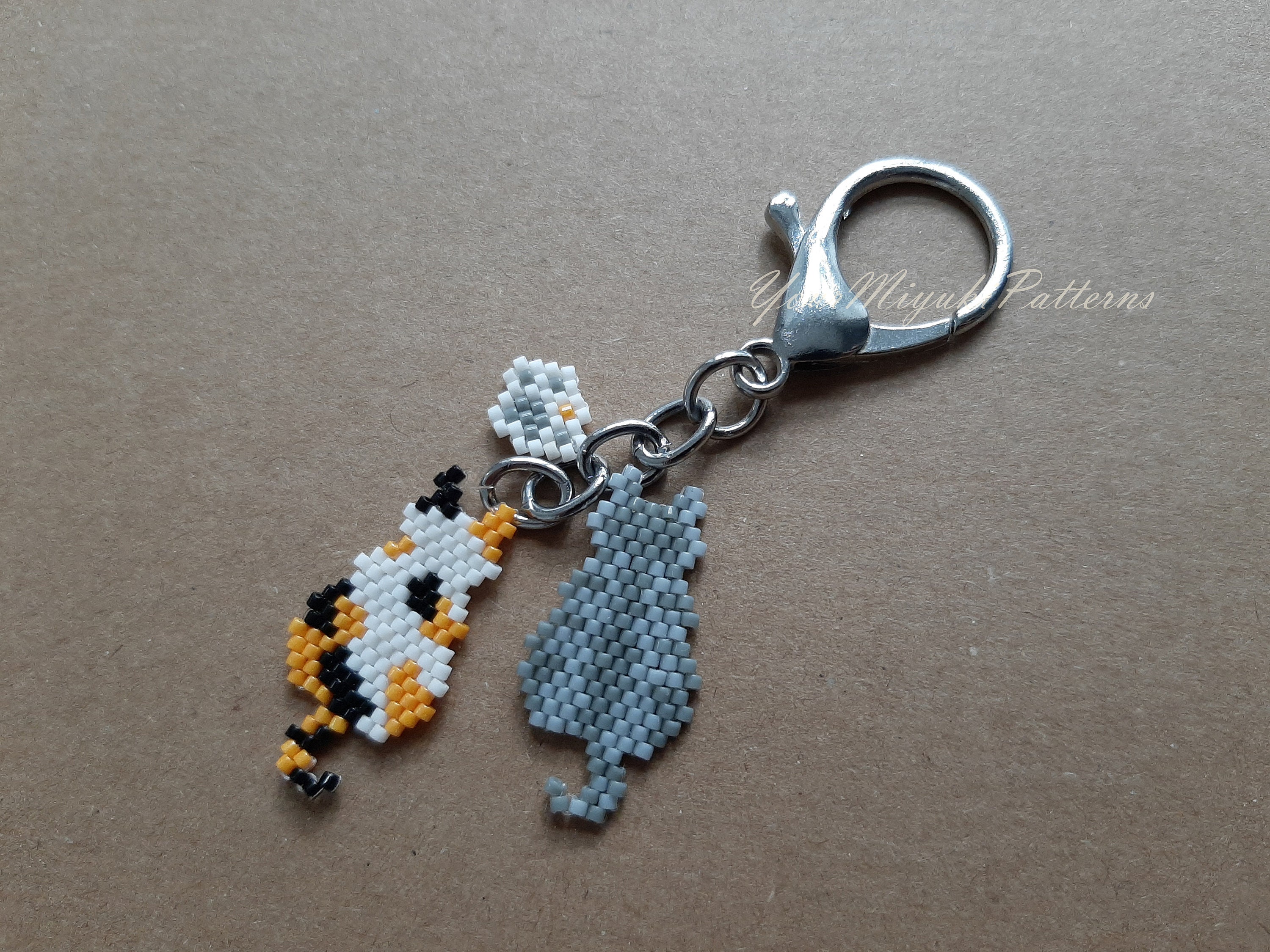 Chats mignons, perles de rocaille, animaux, motif brick stitch, motif ...