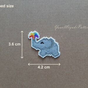 Elephant Brick Stitch Beading Pattern PDF Seed Bead Pattern Beaded ...