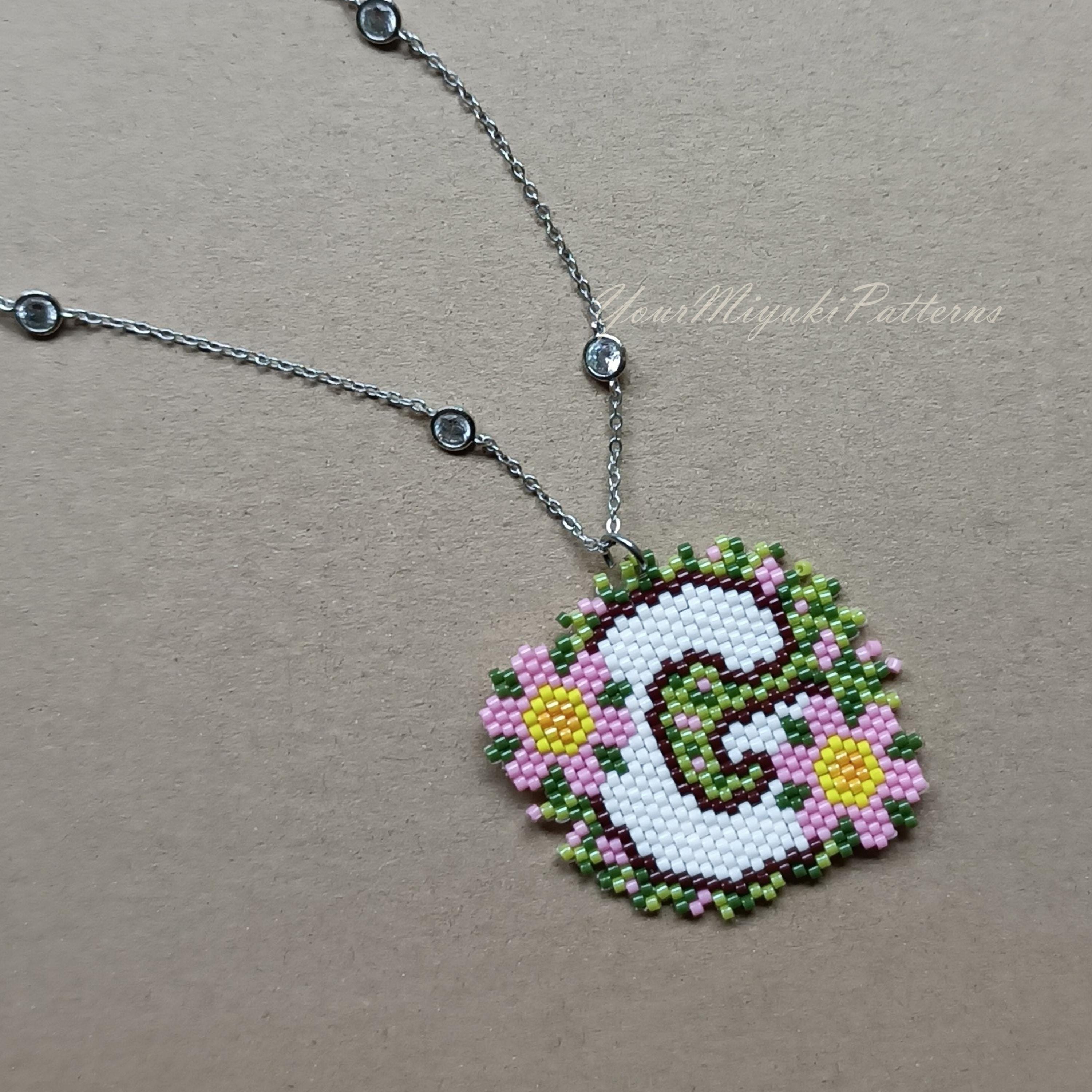 PDF Pattern Floral Letter G for Brick Stitch Beading, Seed Bead Pattern ...
