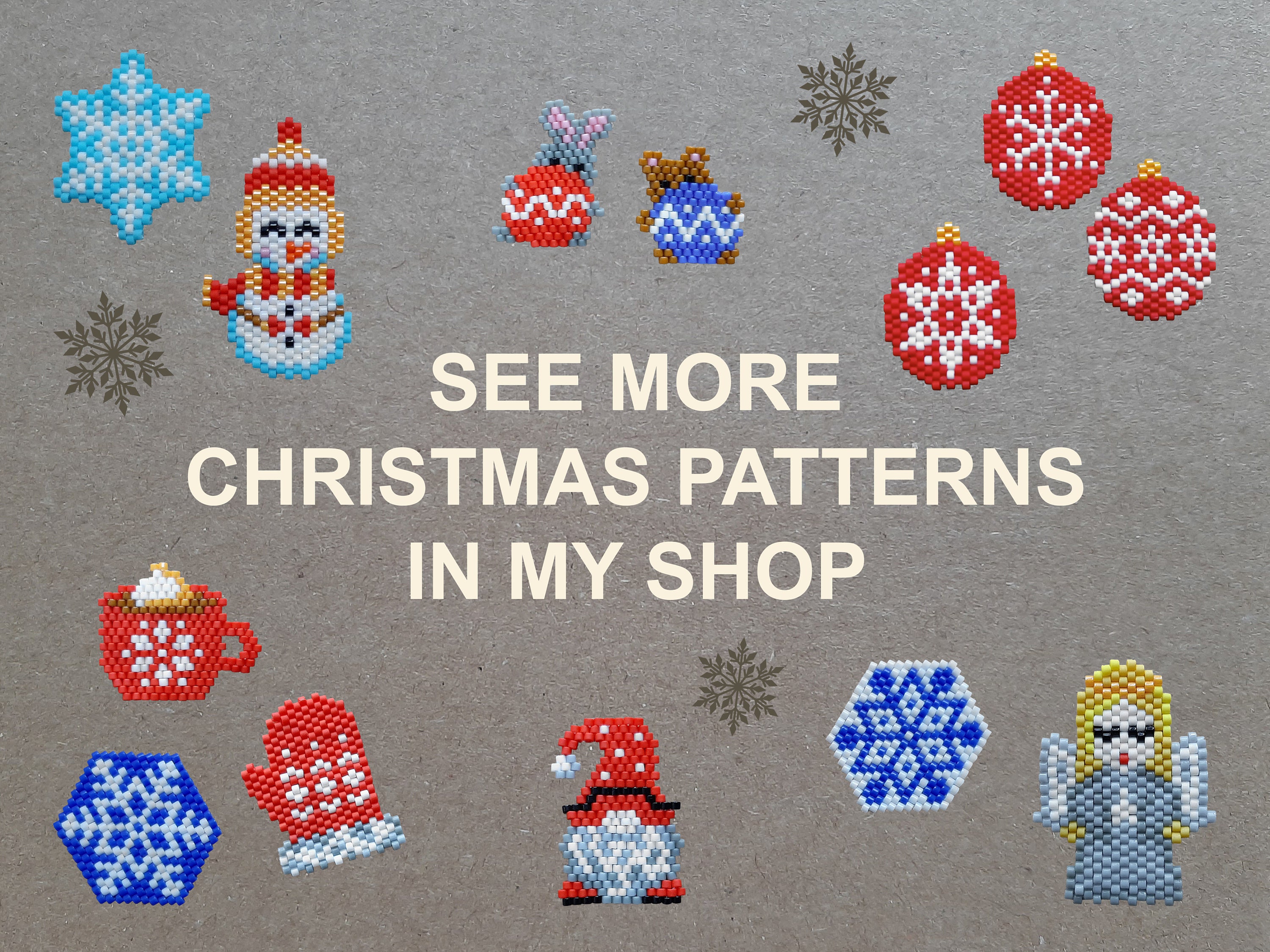 Santa Claus Brick Stitch Pattern Beading Patterns Christmas - Etsy