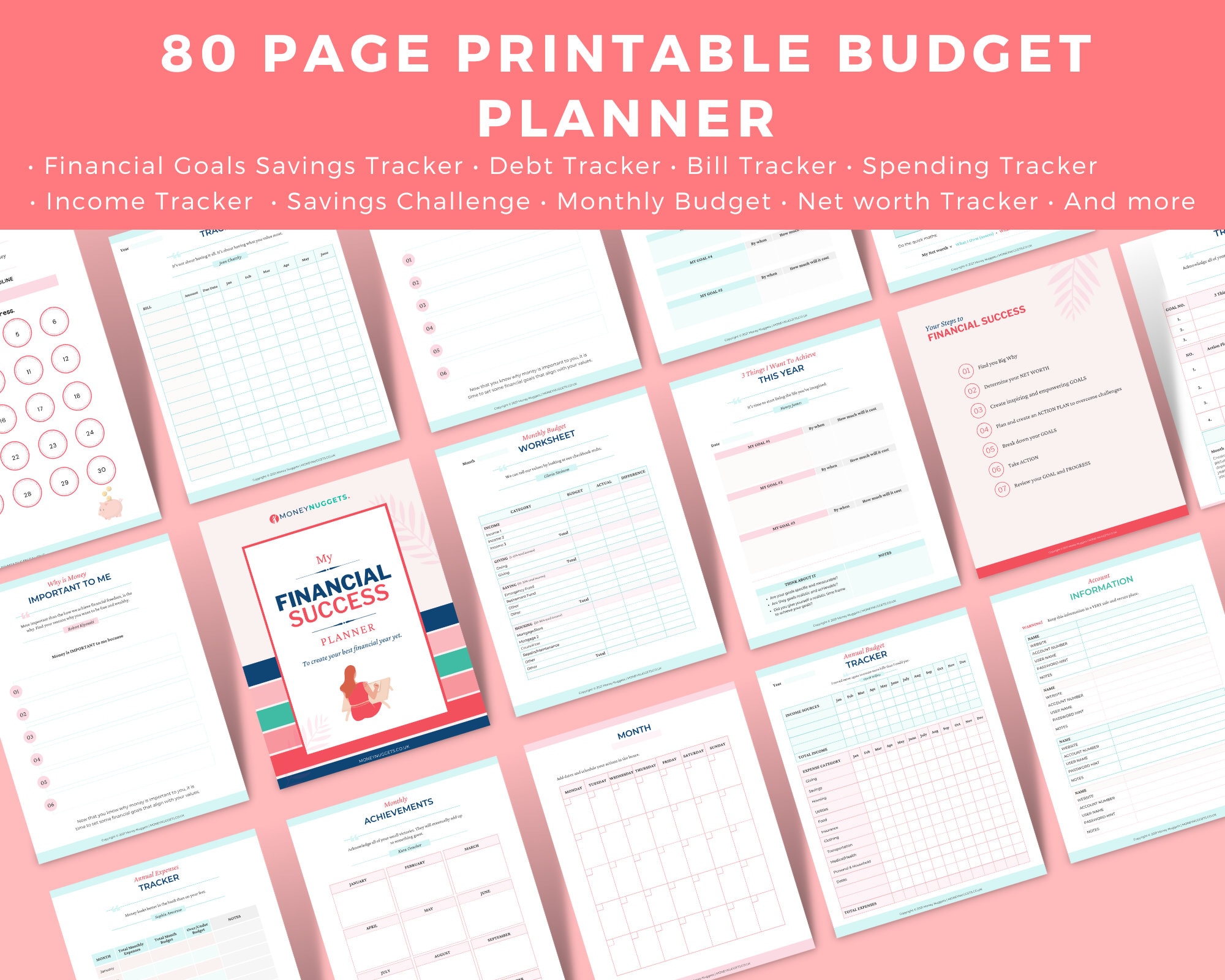 Budget Planner Printable, Budget Template, Personal Finance Planner ...