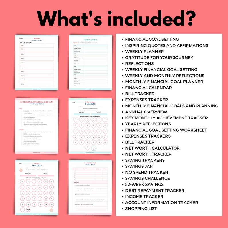 Budget Planner Printable, Budget Template, Personal Finance Planner ...