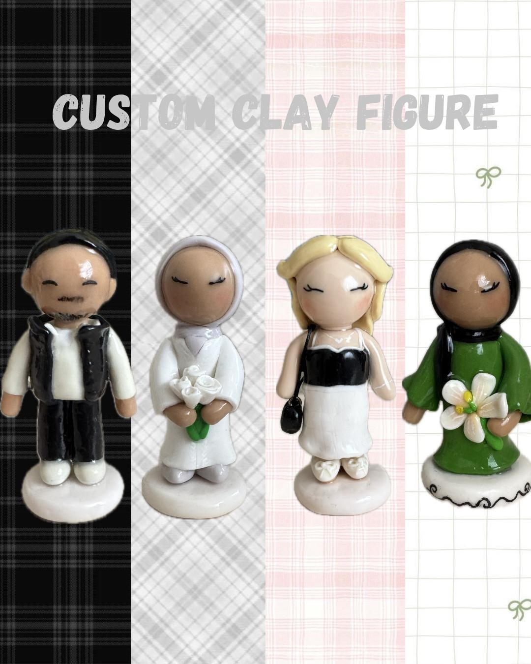 Personalized Custom Clay Figure | Handmade Clay Figure | Kawaii Cute ...