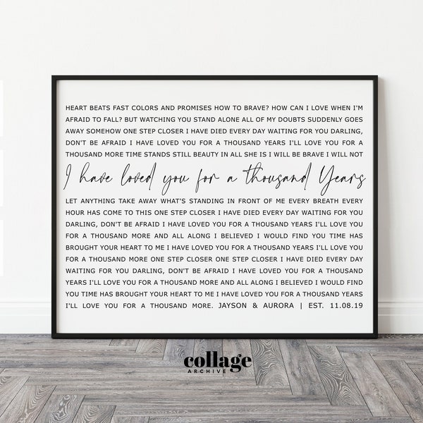 First Dance Lyrics - Etsy