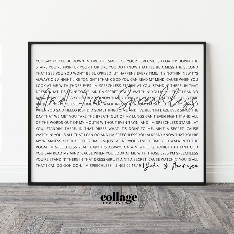 Song Lyrics Poster - Etsy