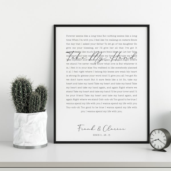 First Dance Lyrics - Etsy