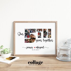 Our 5th Year Together Anniversary Collage, Personalize 5th Anniversary ...