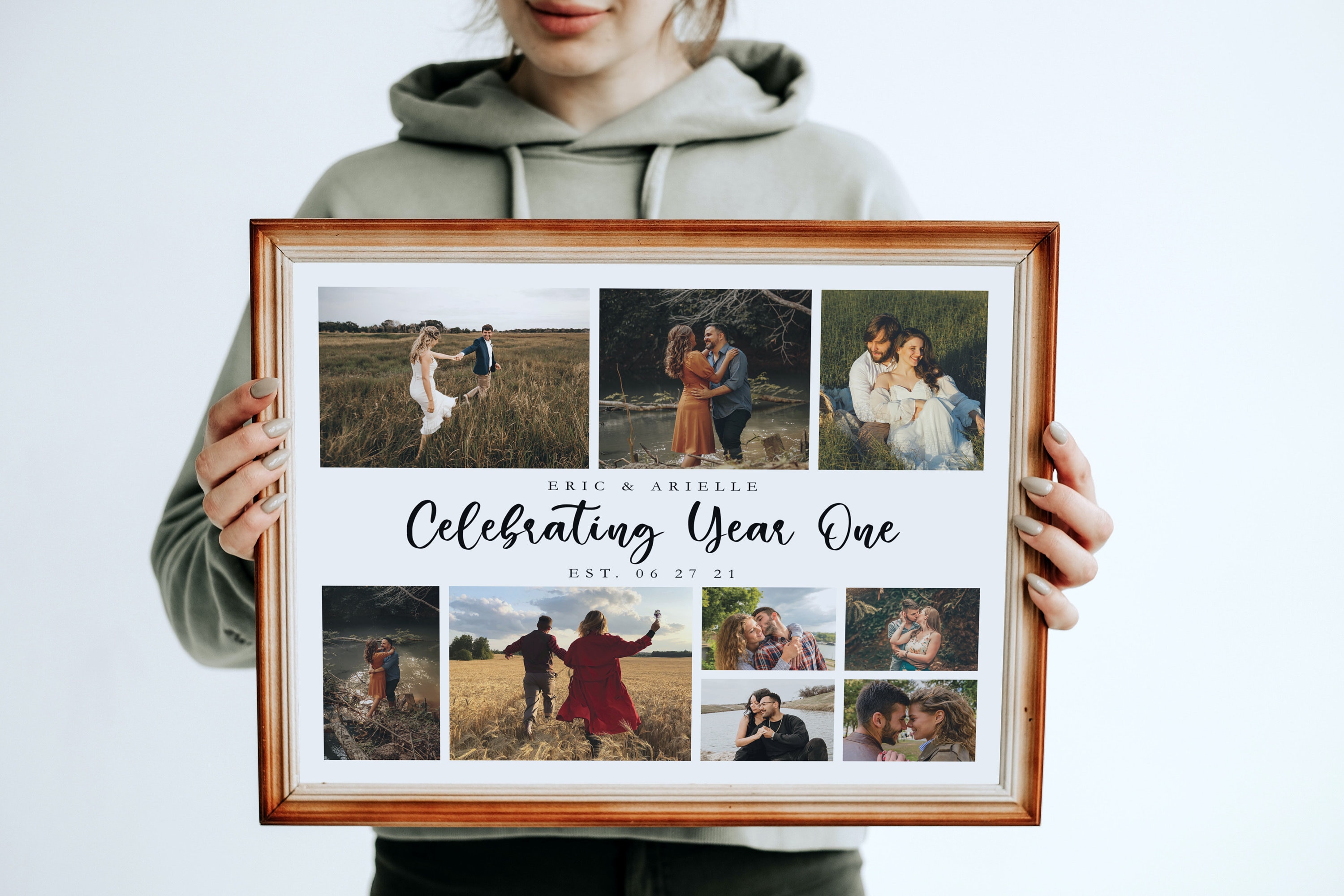 Personalize 1st Year Anniversary Photo Collage Gift | A Custom Photo ...