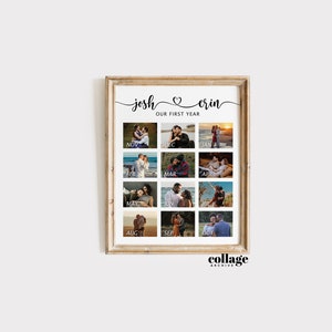 Our First Year Personalized Photo 1 Year Anniversary Gift for Boyfriend ...