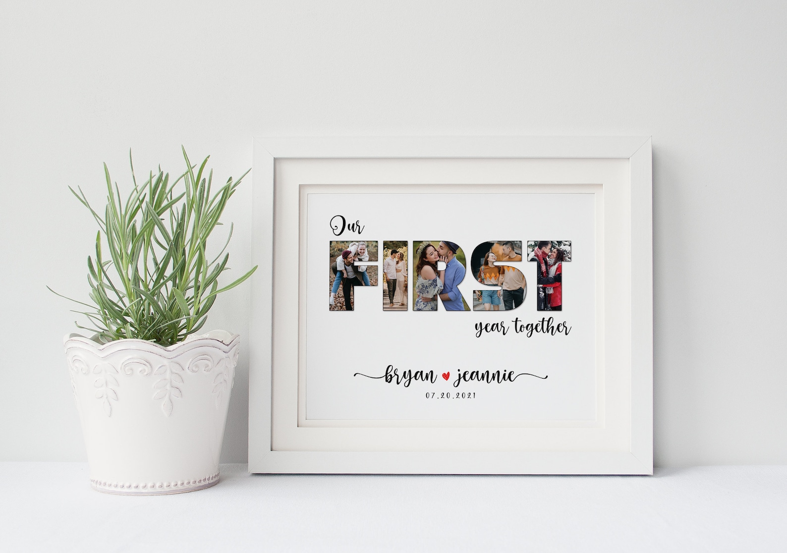 Our First Year Together Personalized Photo Collage One Year - Etsy