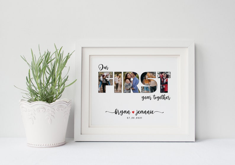 Our First Year Together Personalized Photo Collage One Year - Etsy