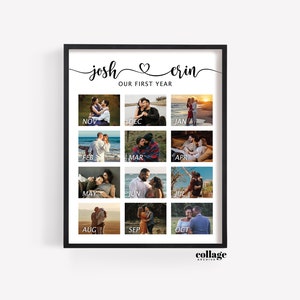 Our First Year Personalized Photo 1 Year Anniversary Gift for Boyfriend ...