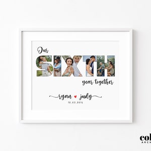 Personalized 6 Years Anniversary Collage, Custom 6th Anniversary Gift ...