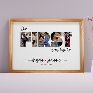 Our First Year Together Personalized Photo Collage, One Year ...