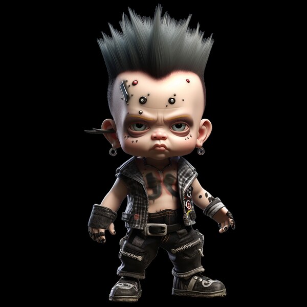 Punk Baby Card - Etsy