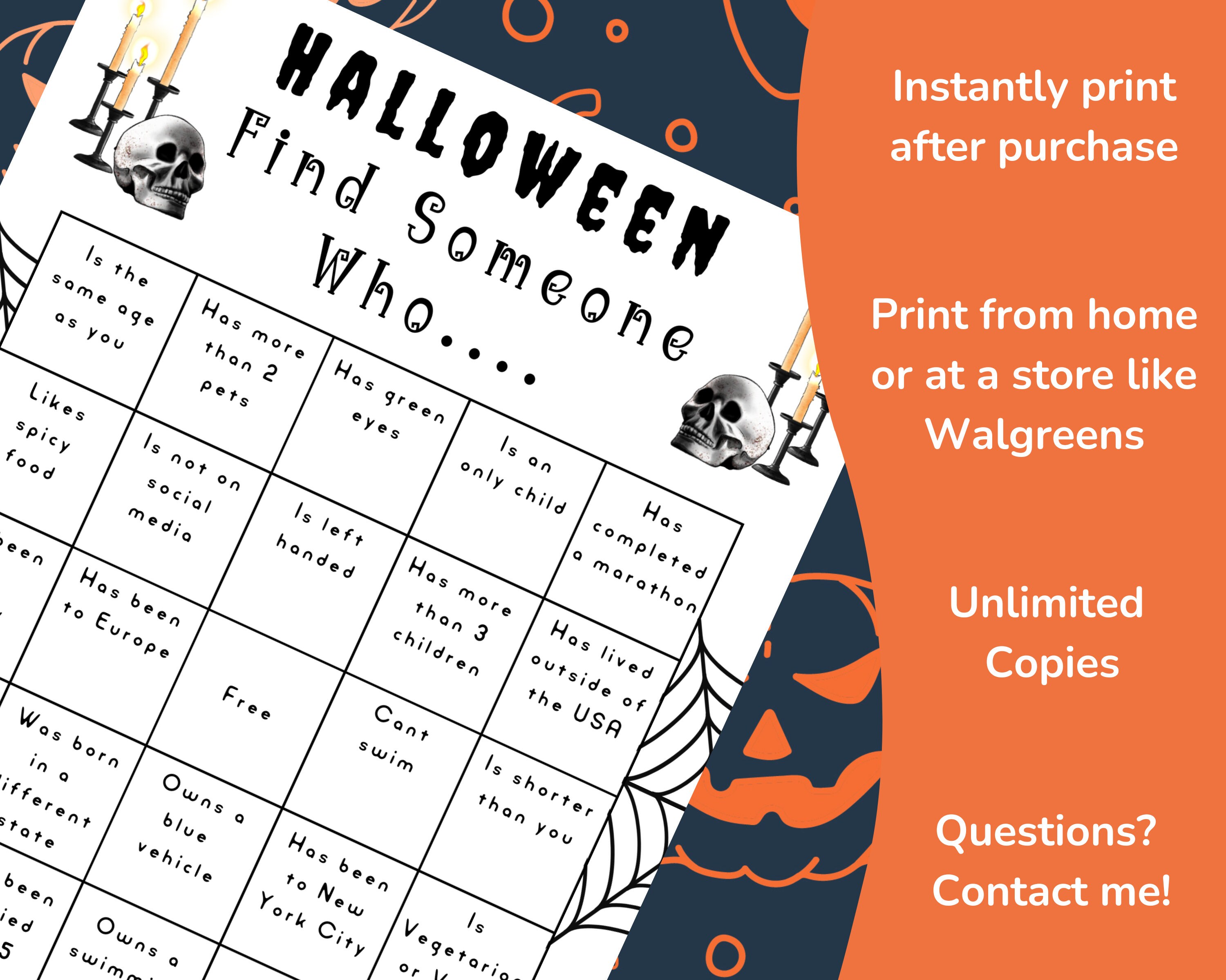 Find Someone Who Game, Party Starter Games, Icebreaker Games, Office ...