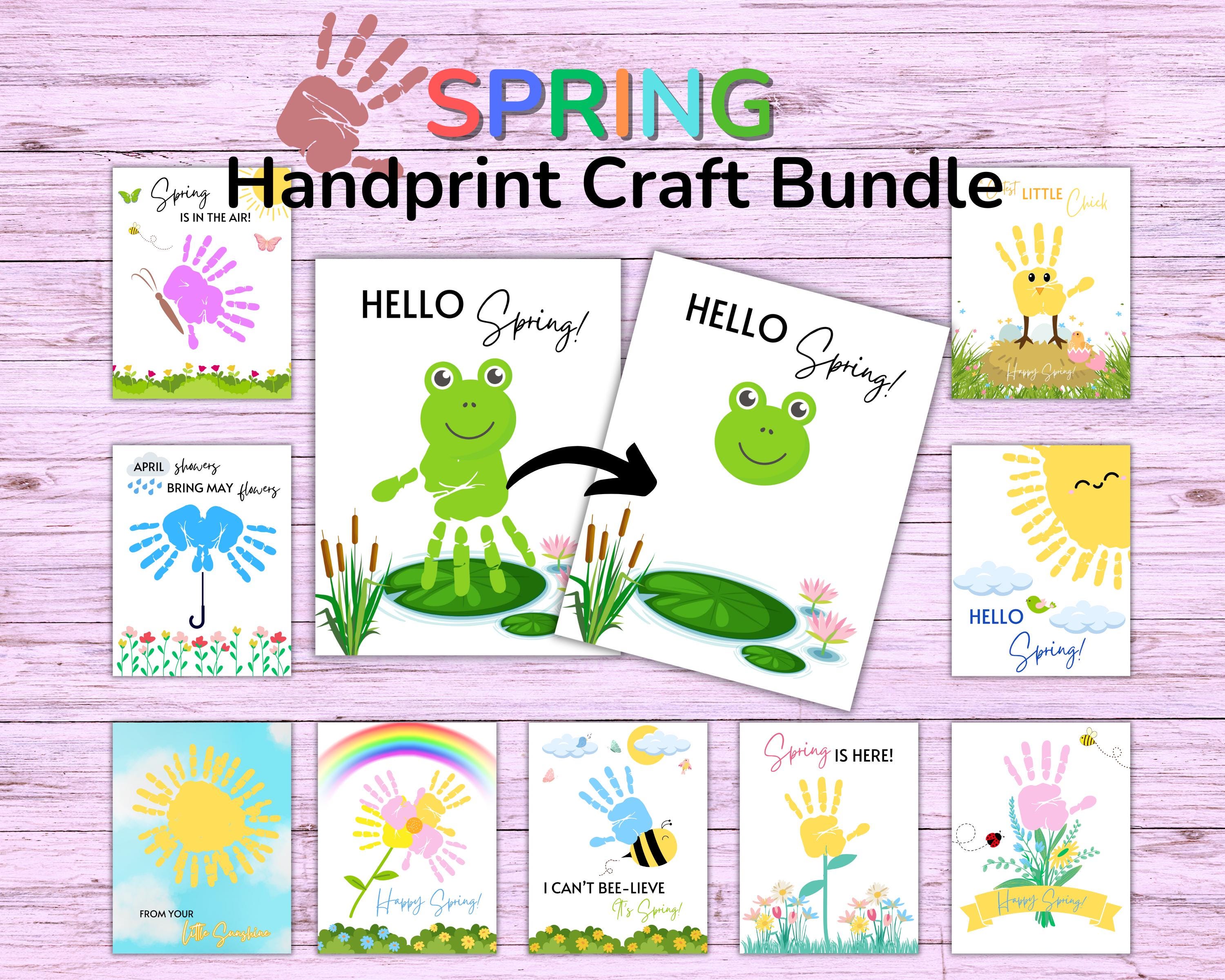 Spring Handprint Craft Bundle for Kindergarten, Prek, Daycare, Toddlers ...