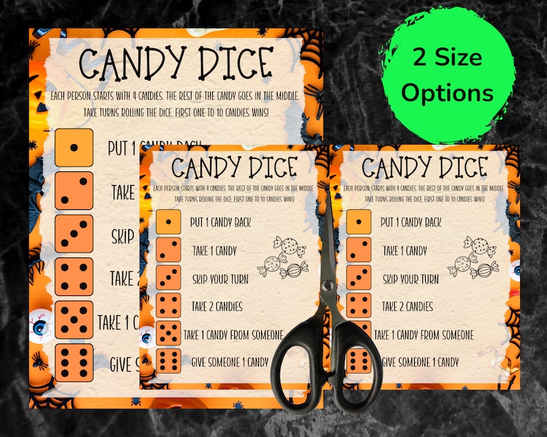 Candy Dice Game, Halloween Party Games, Candy Game, Kids Games, Office ...