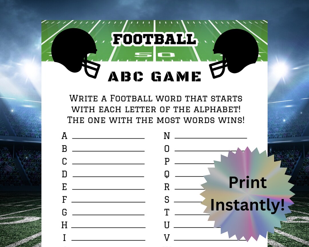 Football ABC Game for Super Party, Sports Games for Kids and Adults ...