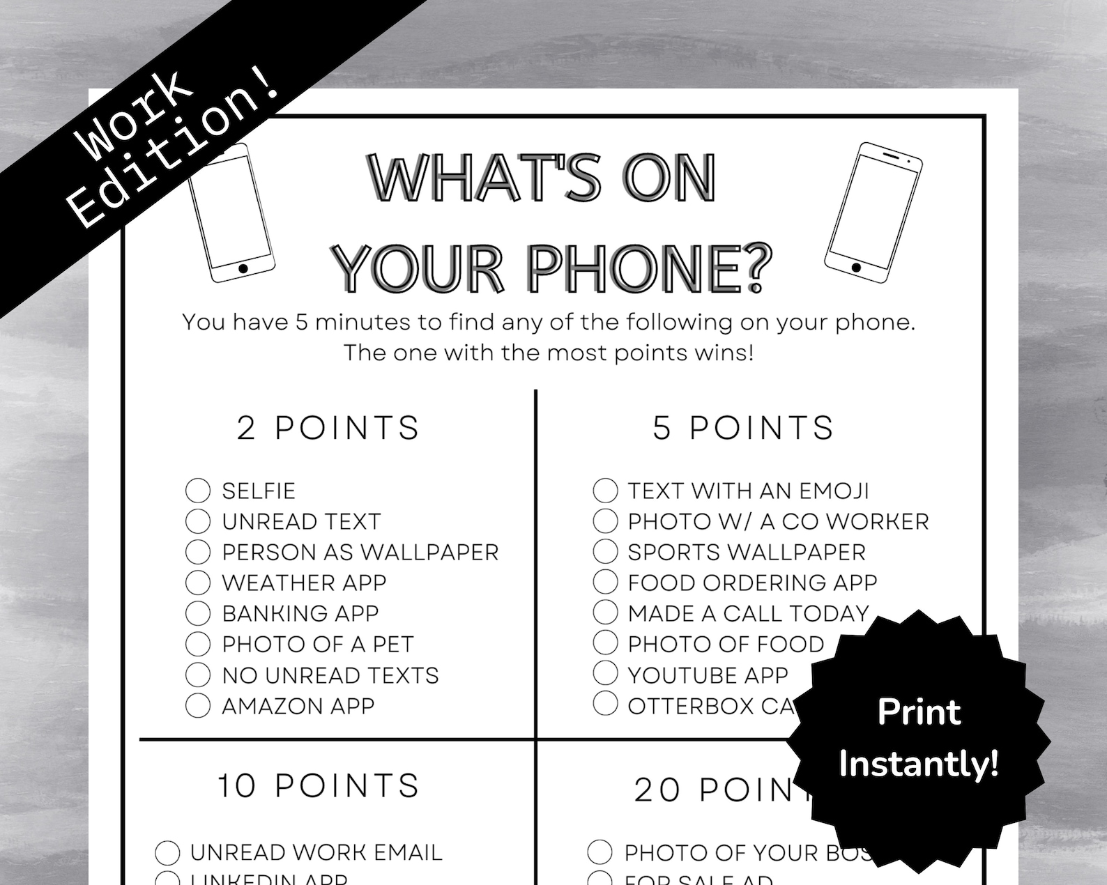 Office Party Game, What's on Your Phone?, Team Building Game, Work Game ...