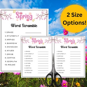 Printable Spring Word Scramble and Answer Key for Kids & Adults ...