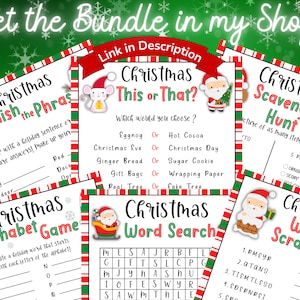 Christmas This or That Game for Kids & Adults, Christmas Party Activity ...